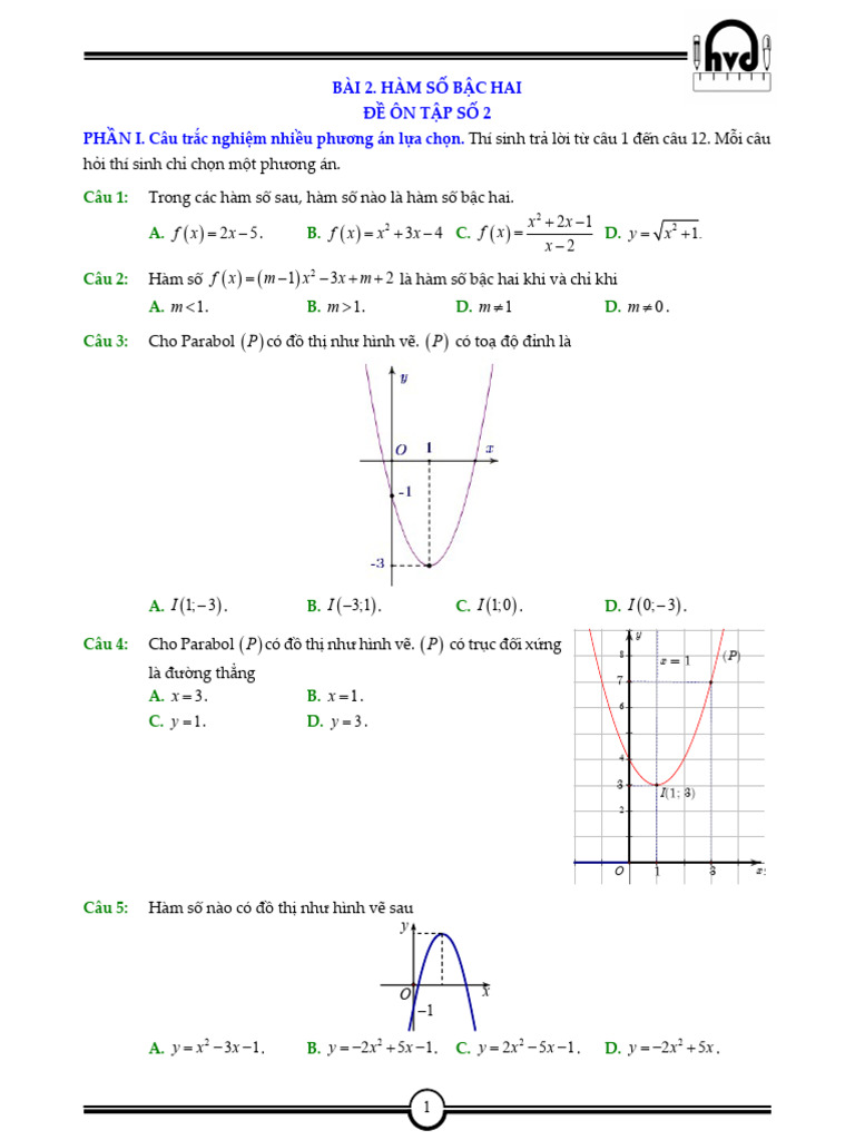 Toán 10 - C3 - B2 - Đề Ôn Tập 2 | PDF
