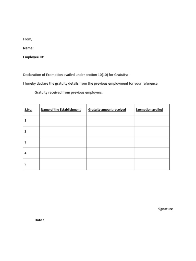 Dec form | PDF