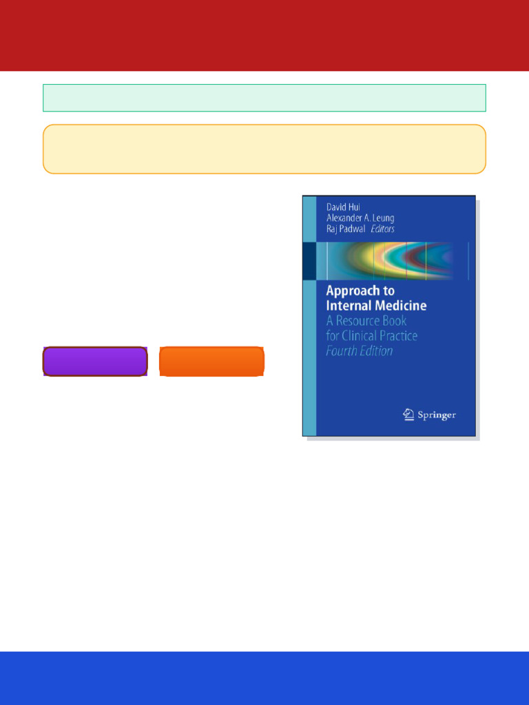 Approach to Internal Medicine : a Resource Book for Clinical Practice 4 ...