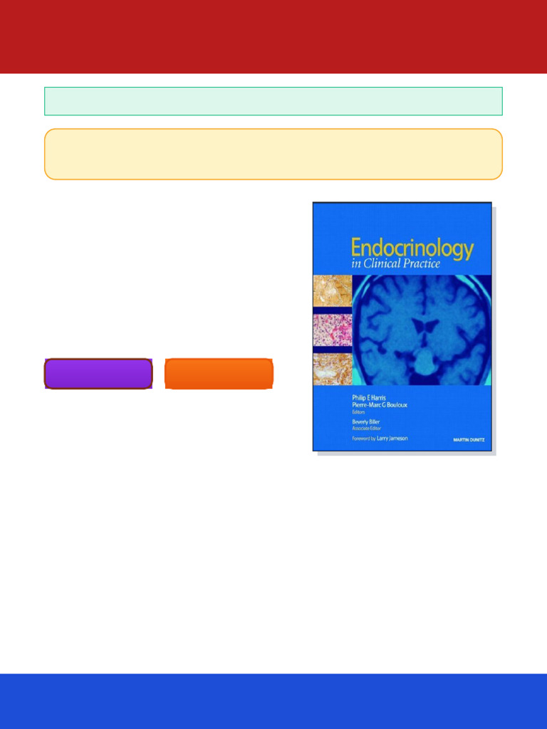 Endocrinology in Clinical Practice 1st Edition Philip E. Harris Ebook ...