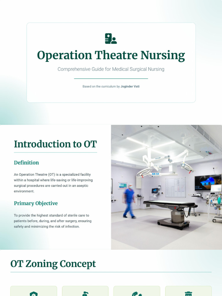 Operation Theatre Nursing | PDF