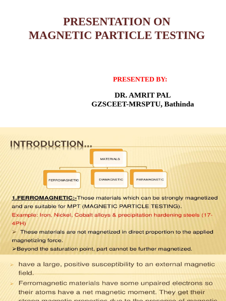 Magnetic Particle Testing | PDF