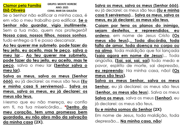 Clamor Pela Família | PDF