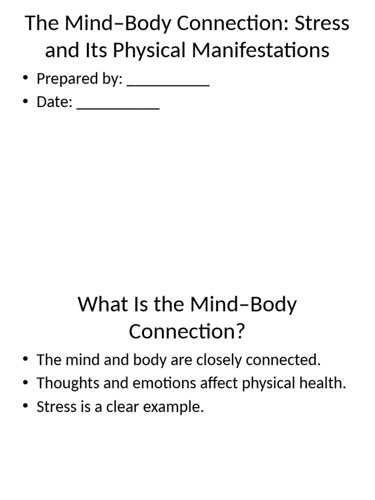 Stress Mind Body Presentation | PDF