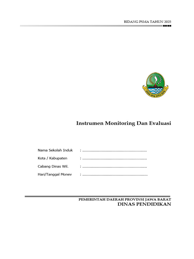 Instrumen Monev Pembelajaran TKB 2025 | PDF