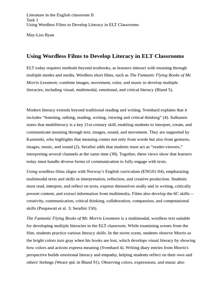 Enhancing Literacy with Wordless Films | PDF | Cognition | Learning