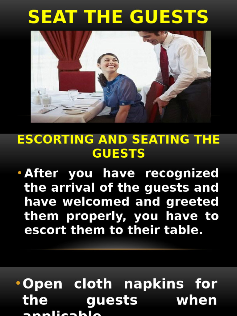 Guest Seating Etiquette Guide | PDF | Waiting Staff | Restaurants