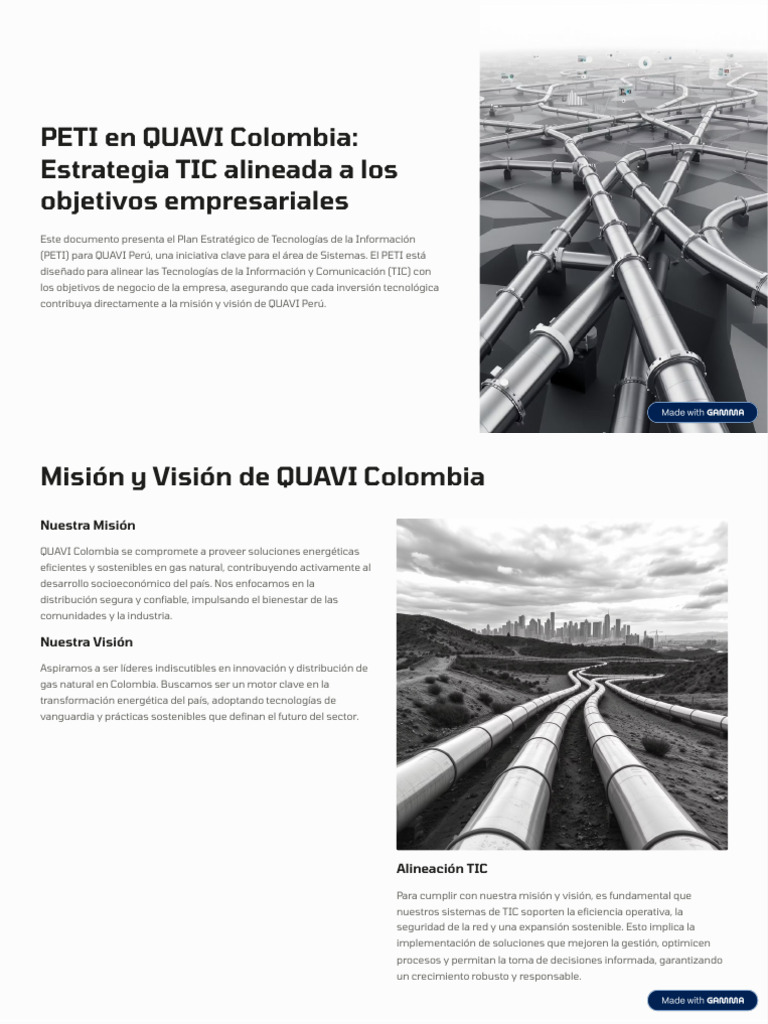 PETI en QUAVI Colombia Estrategia TIC Alineada A Los Objetivos ...