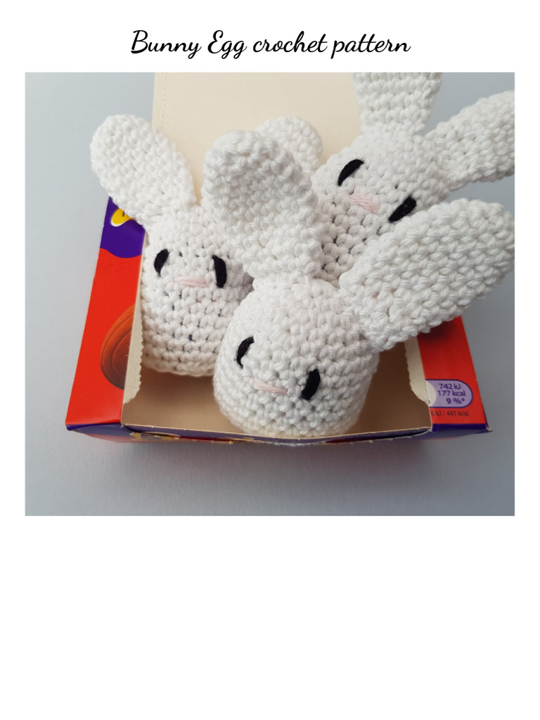 Bunny Egg Crochet Pattern | PDF | Crochet | Weaving