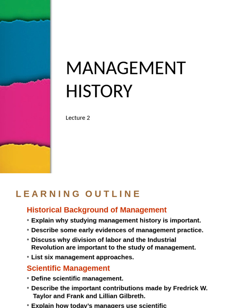 Overview of Management Theories and History | PDF | System | Business
