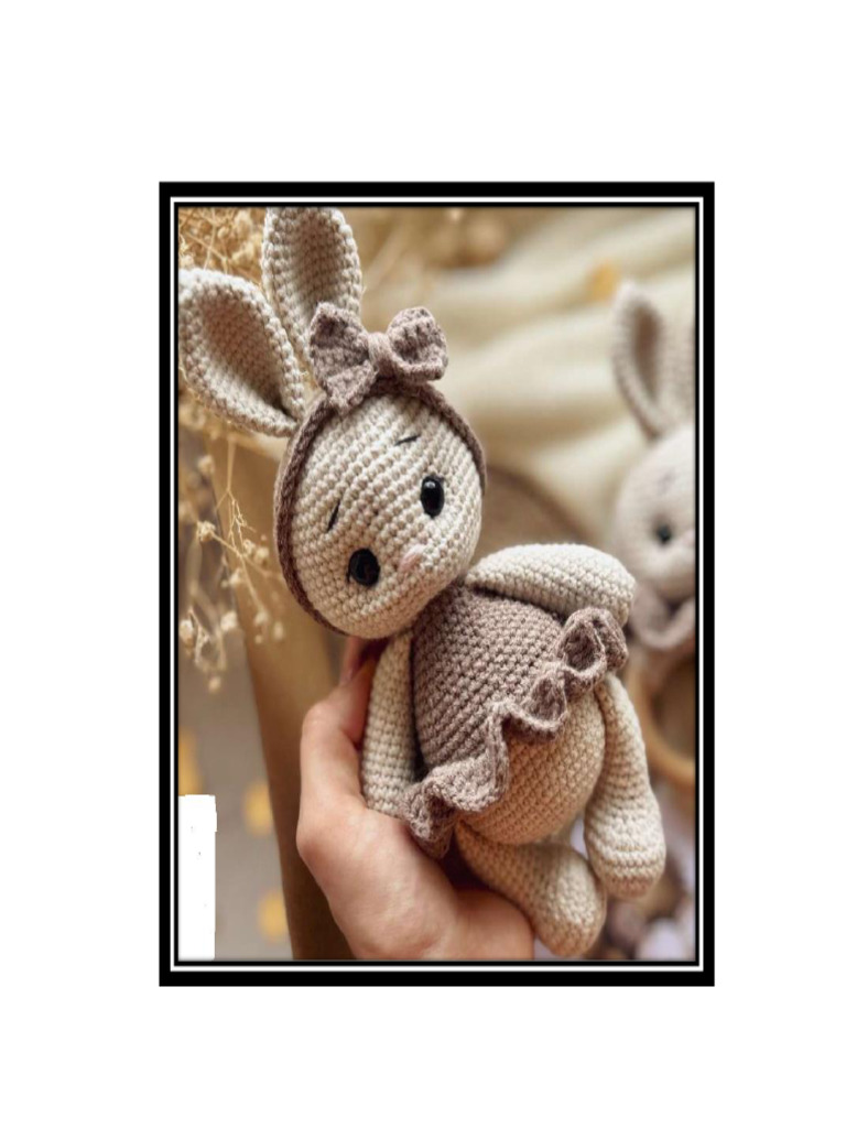 Cute Bunny in Dress Crochet PDF Pattern | PDF | Crochet | Yarn