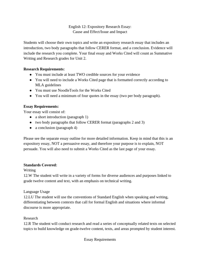 2025+Eng12+Expository+Research+Essay+Directions,+Requirements,+Rubrics ...