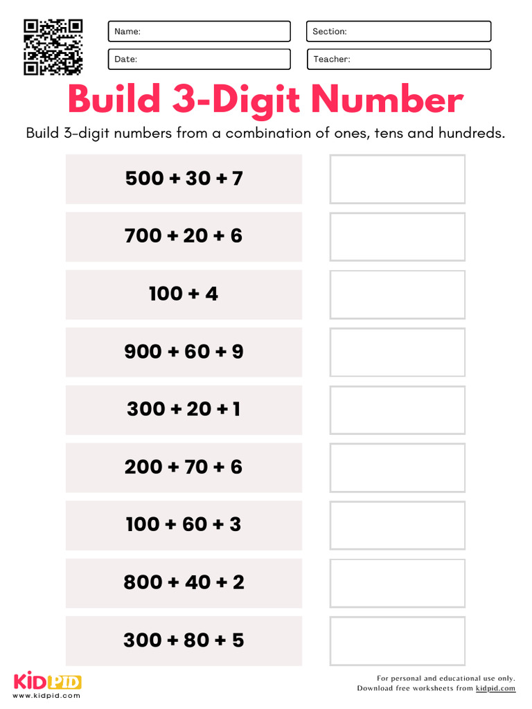 Free Printable Worksheets for Kids | PDF