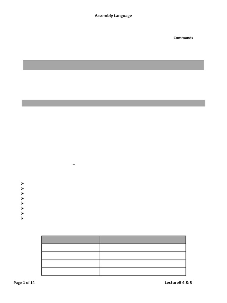 ALHandouts# 5 and 6 | PDF | Assembly Language | String (Computer Science)