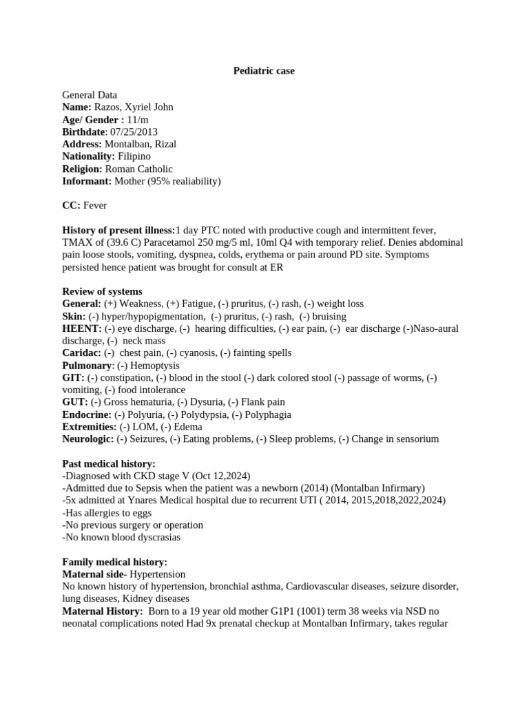 Pediatric Case & Neonate Case | PDF | Hypertension | Lung