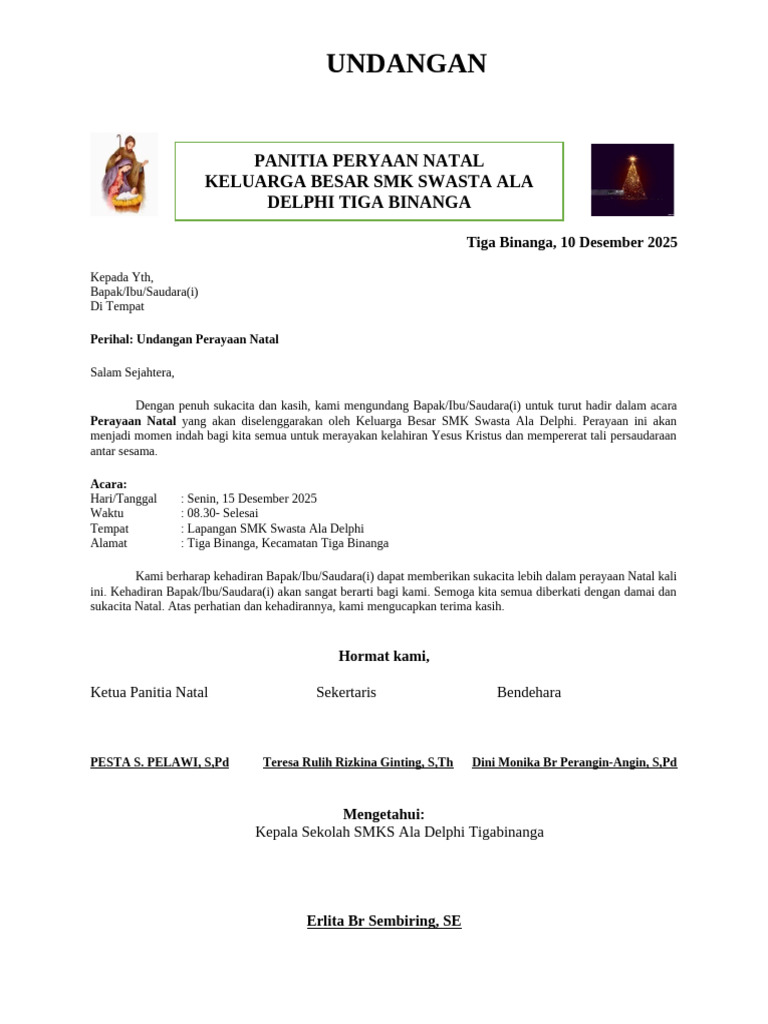 Undangan Natal (1) | PDF