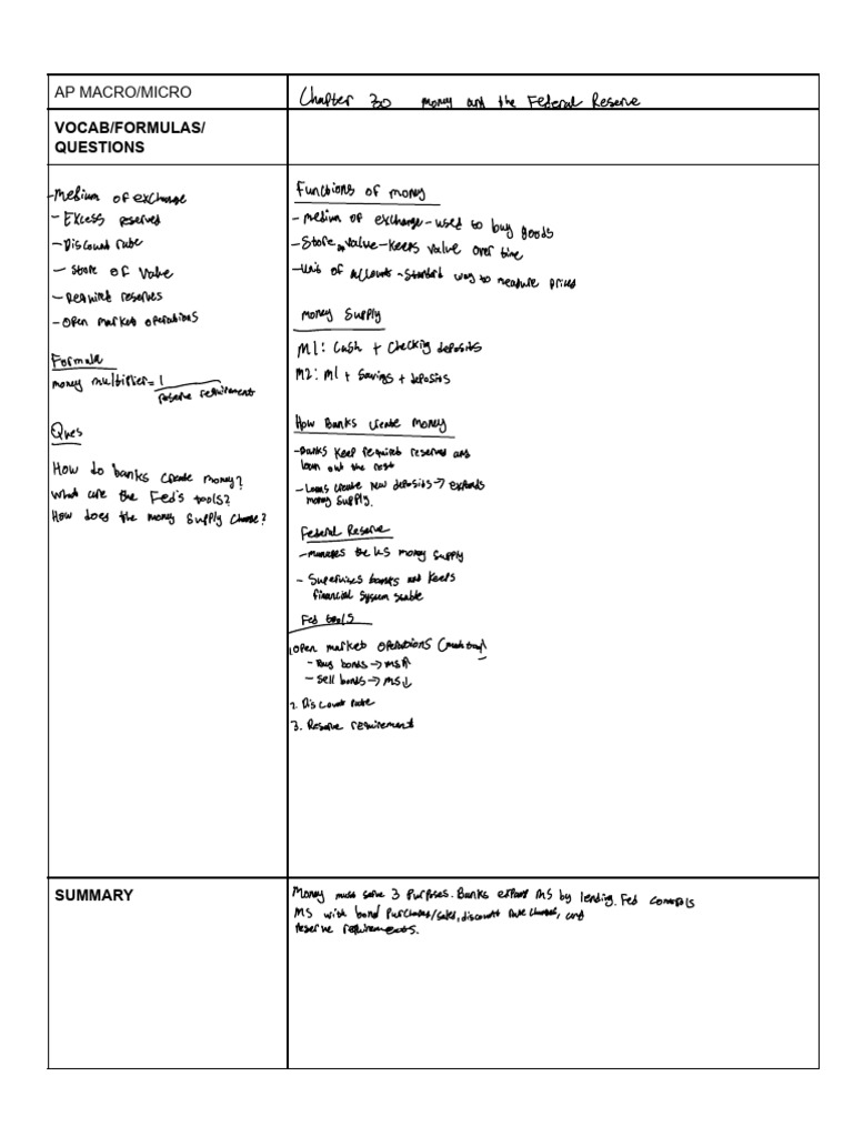 Wright Econ Cornell Notes Template | PDF