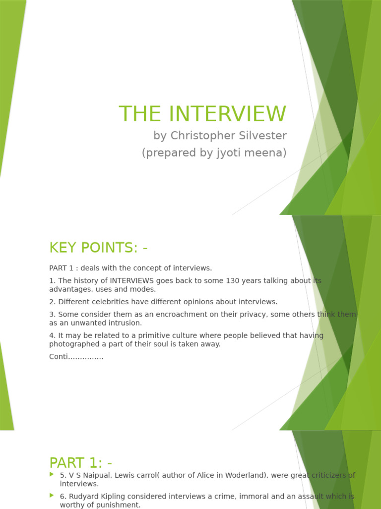 The Interview | PDF