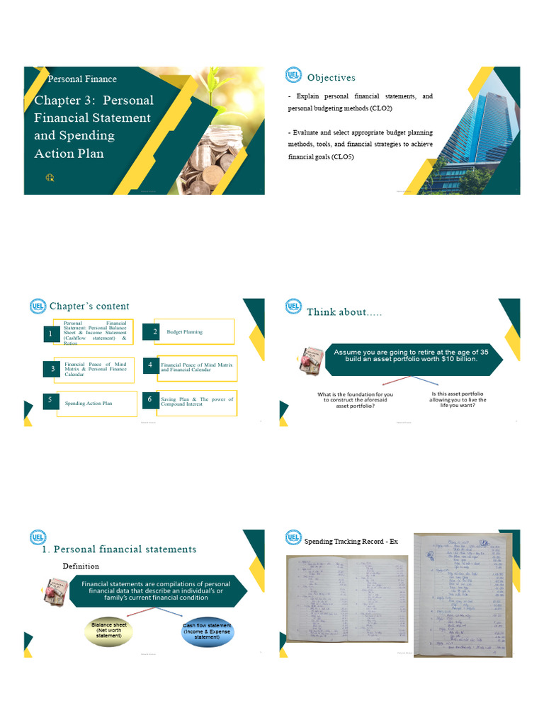 Personal Financial Statement Guide | PDF | Balance Sheet | Expense