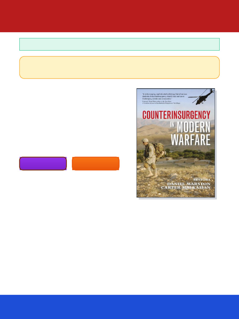 Counterinsurgency in Modern Warfare 1St Edition Edition Daniel Marston ...