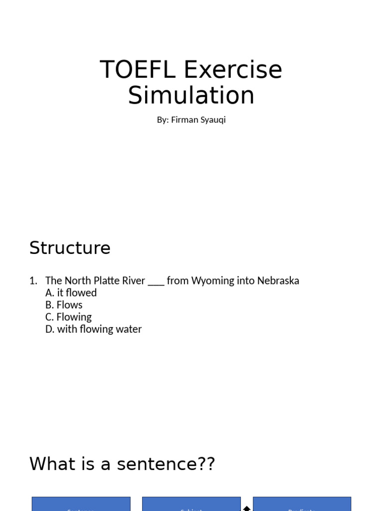 TOEFL Exercise Simulation | PDF