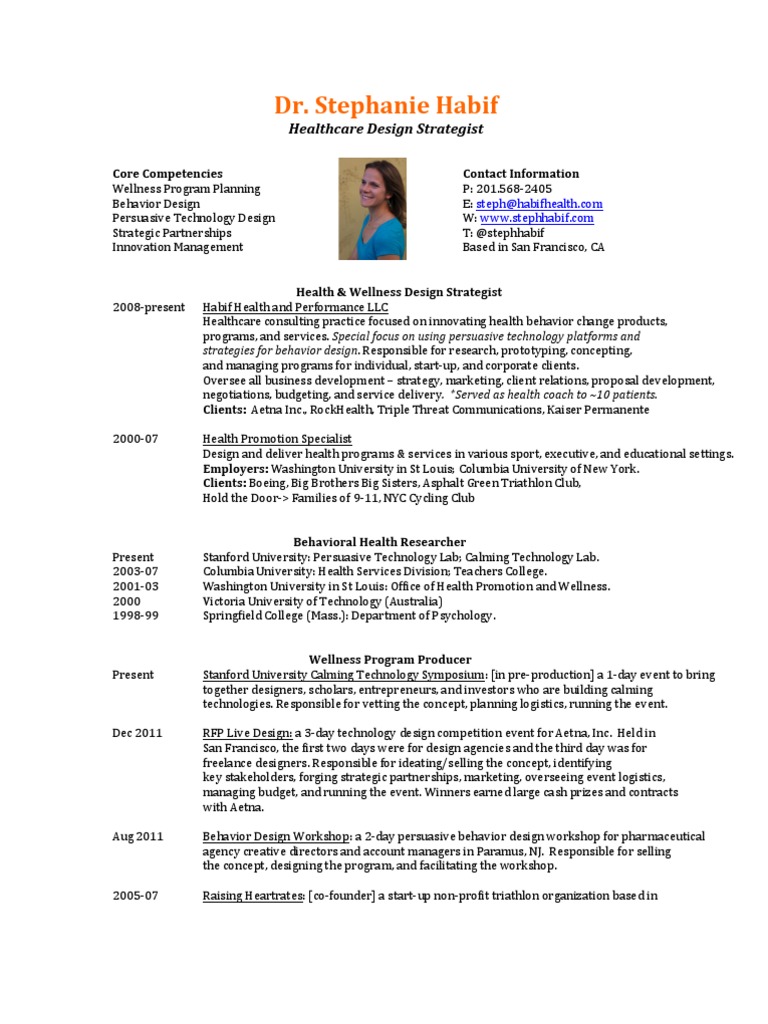 DR Steph Habif Resume 062012 | PDF | Kaiser Permanente | Business
