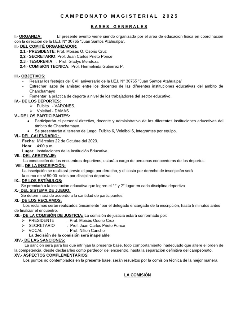 Bases Generale Cam - Mag - 2025 | PDF