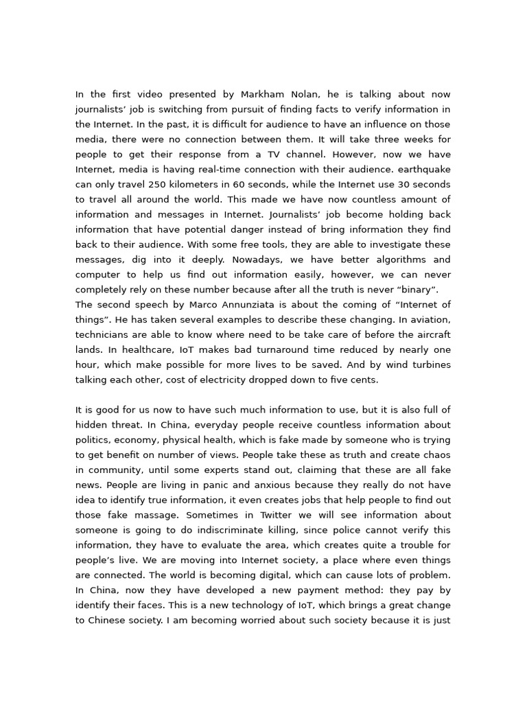 Summer 2021 - Global Issues 2 (Week 2 - Internet Society) | PDF | Human ...