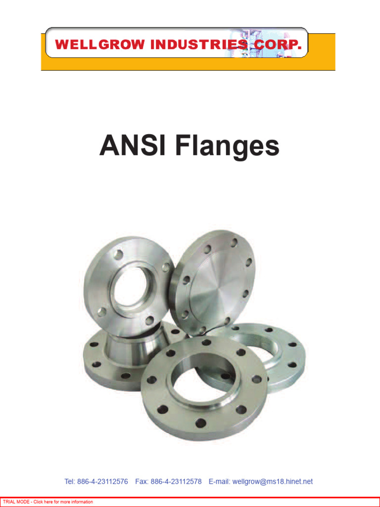 ANSI Flanges Specifications and Dimensions | PDF | Plumbing ...
