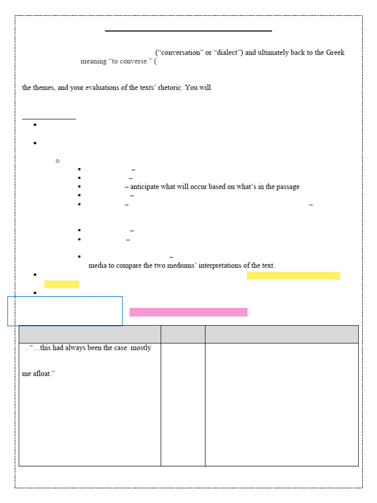 Dialectical Journal Guide for Text Analysis | PDF | Dialectic | Rhetoric