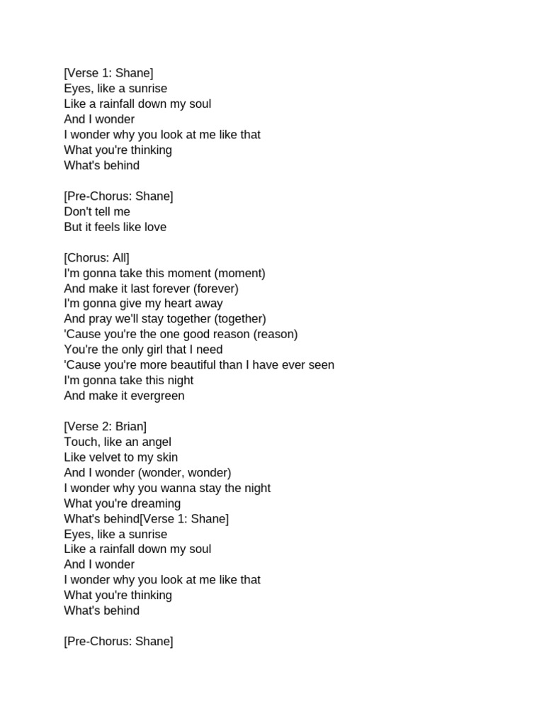 Evergreen | PDF | Song Structure | Songs