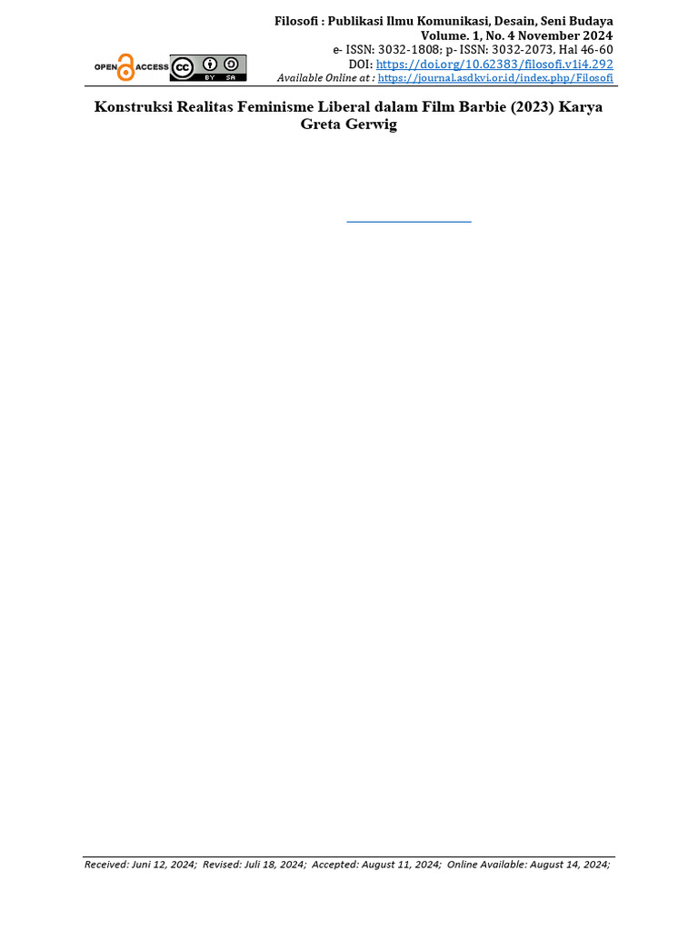 FILOSOFI VOL 1 NO 4 NOV 2024 Hal 46-60 | PDF
