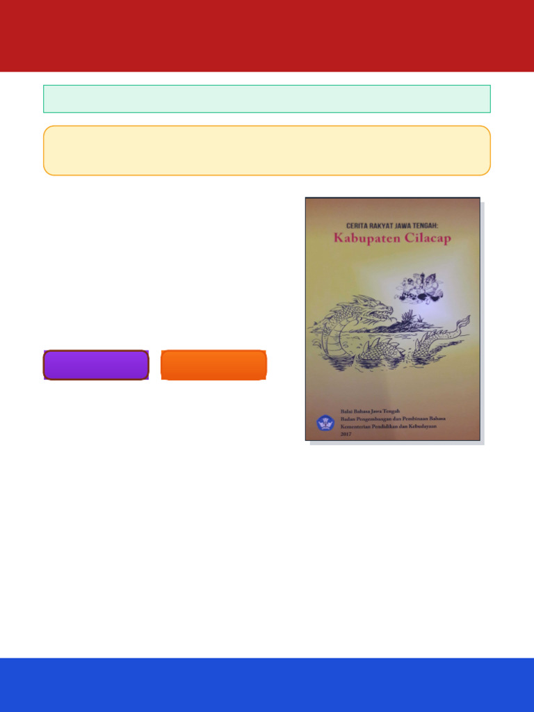 Cerita Rakyat Jawa Tengah Kabupaten Cilacap Ery Agus Kurnianto Suryo Handono Tri Wahyuni Umi ...