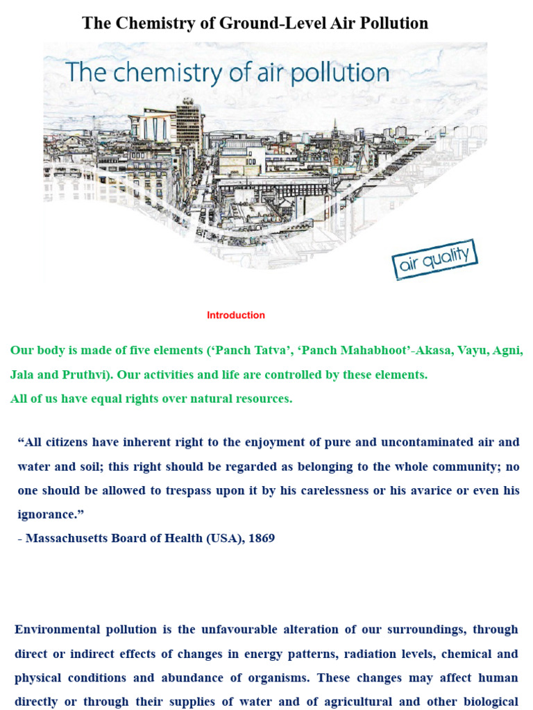 Chemistry of Ground-Level Air Pollution | PDF | N Ox | Air Pollution