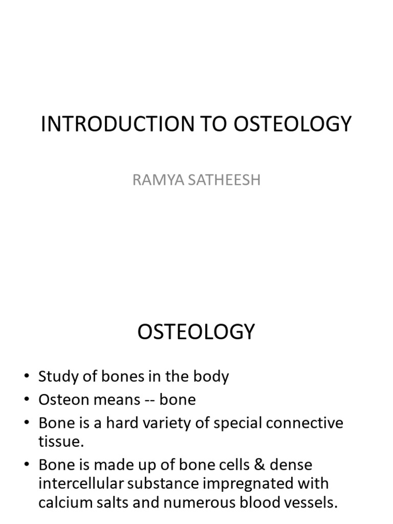 Introduction to Osteology Basics | PDF | Skeleton | Bone