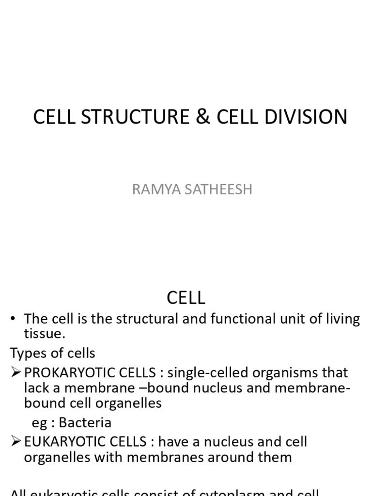 Cell Structure and Division Explained | PDF | Mitosis | Meiosis