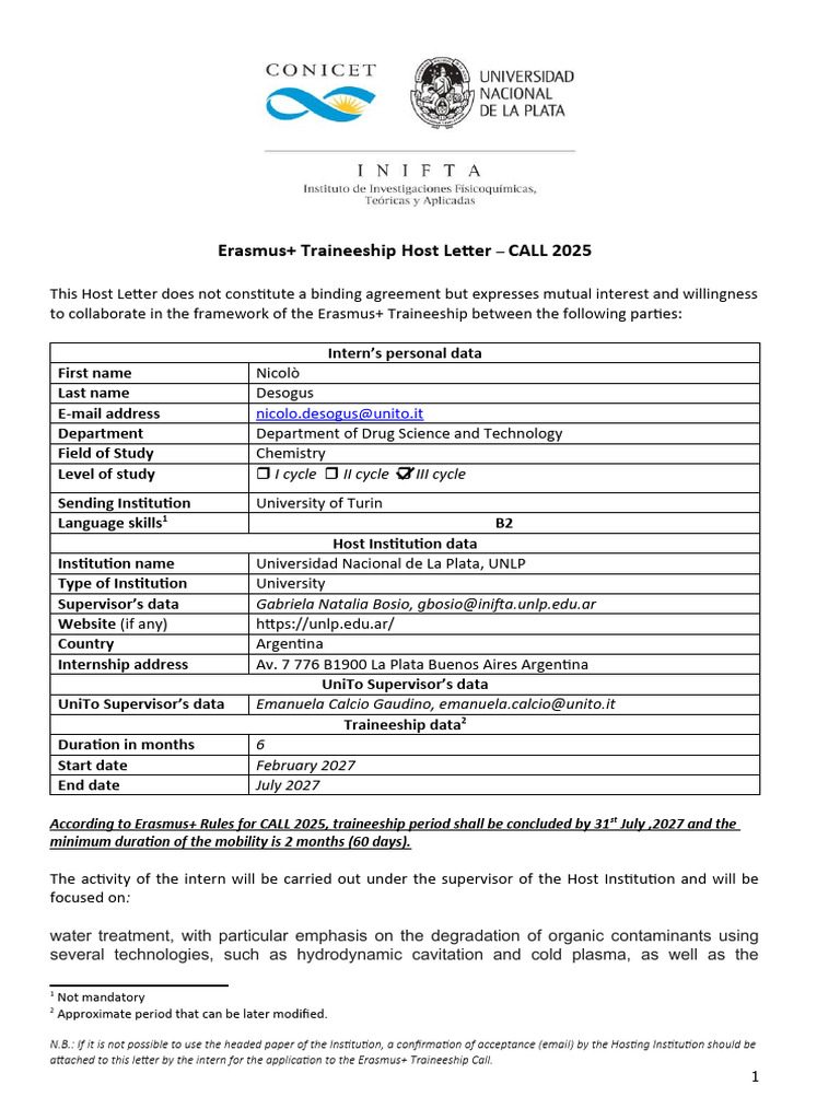 Host Letter - Lettera Di Intenti GB2 | PDF