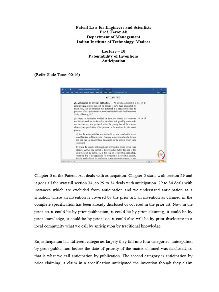 lec10 | PDF | Patent Application | Patent