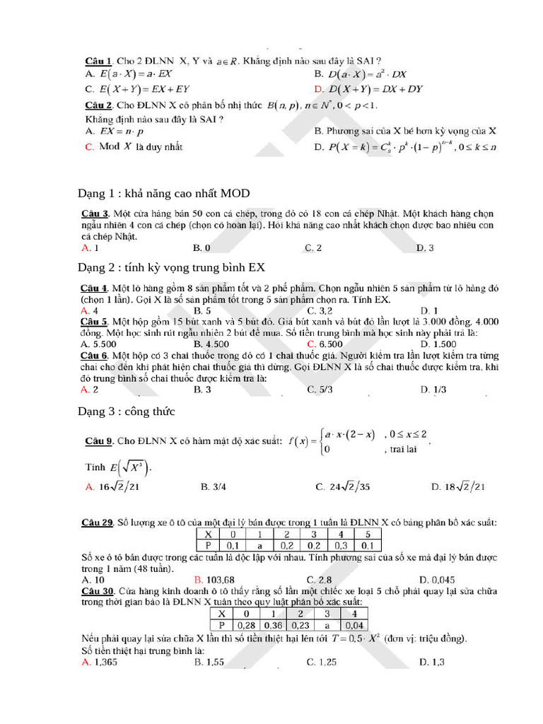 5.1 Cac Dang | PDF