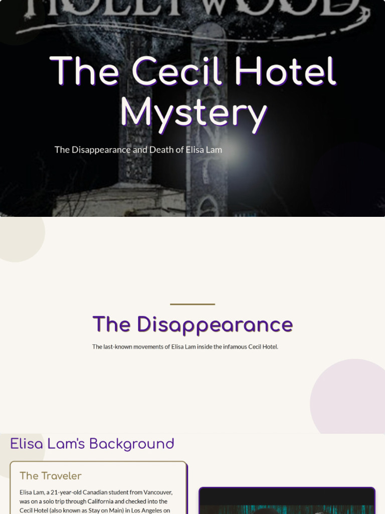 The Cecil Hotel Mystery | PDF