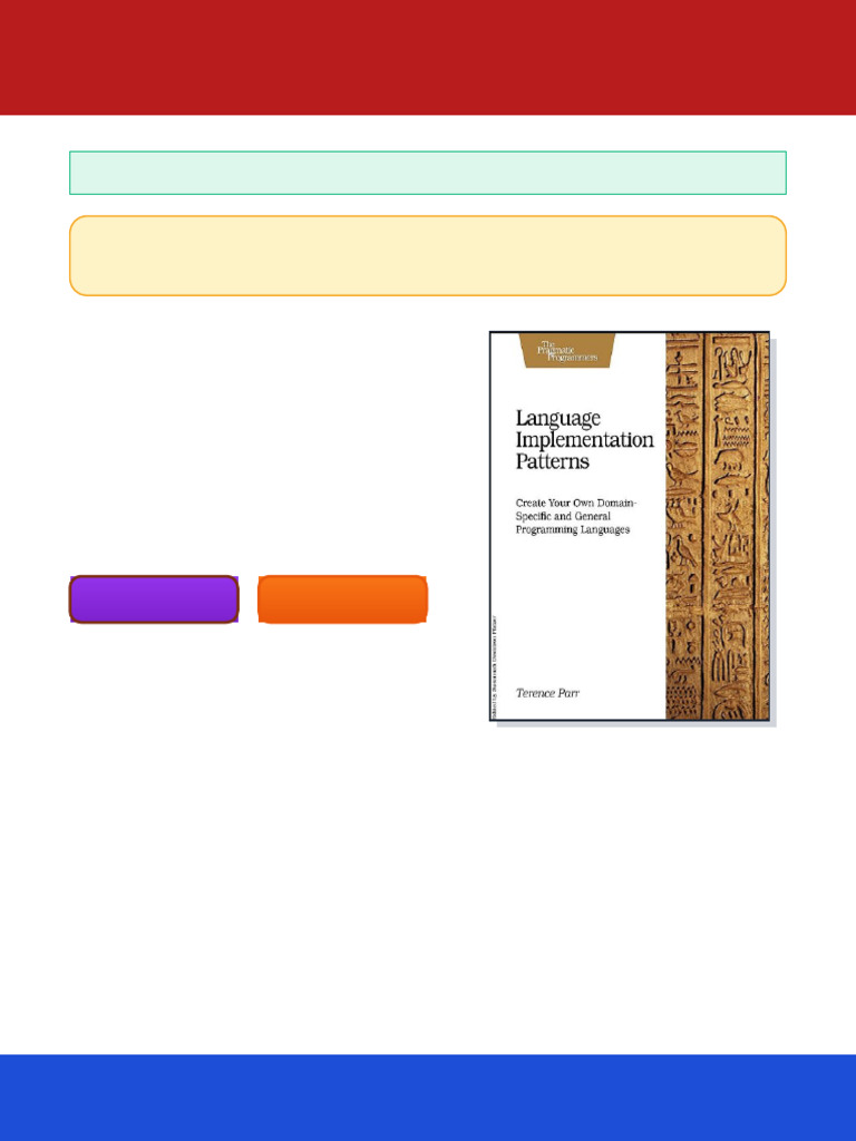 Language Implementation Patterns Create Your Own Domain Specific and ...