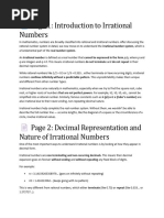 Sum of Two Irrational Numbers Explained | PDF | Numbers | Fraction ...