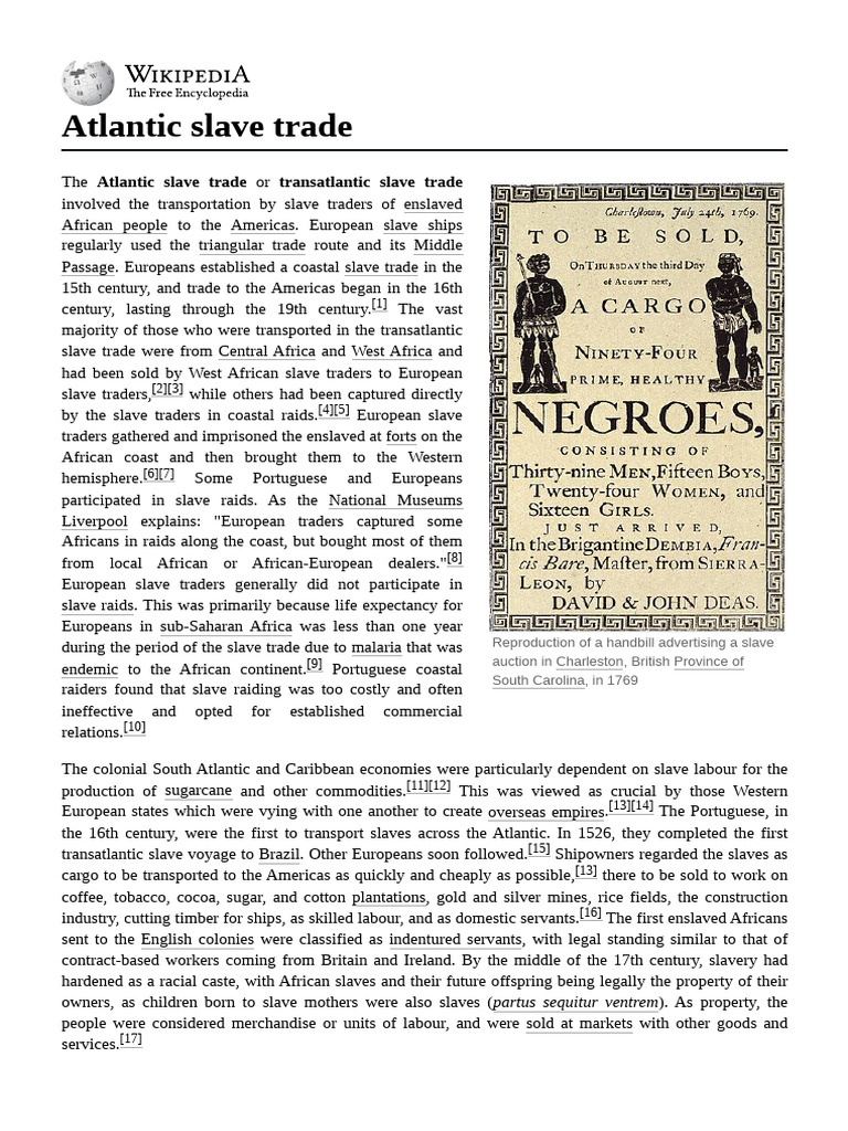 Overview of the Atlantic Slave Trade | PDF | Atlantic Slave Trade | Slavery