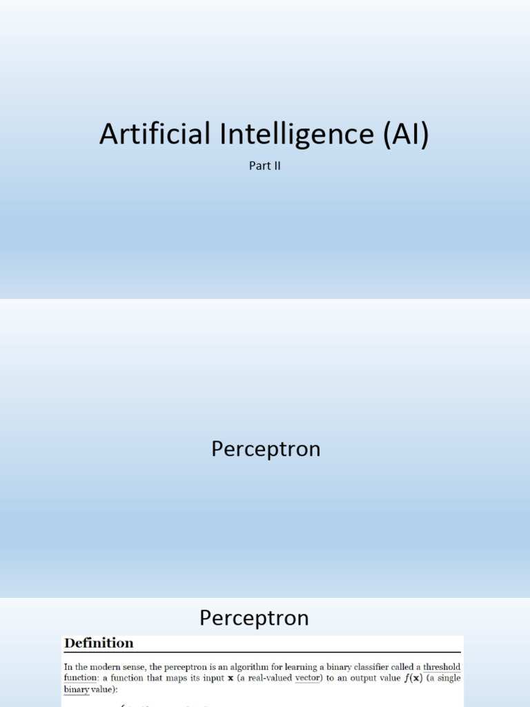 PPT - Perceptron | PDF