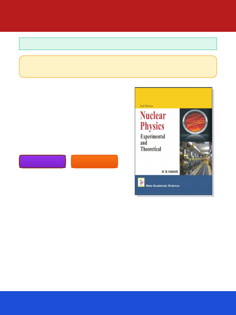 Nuclear Physics Experimental and Theoretical Second Edition Hans Ebook Fully Updated 2025 | PDF ...