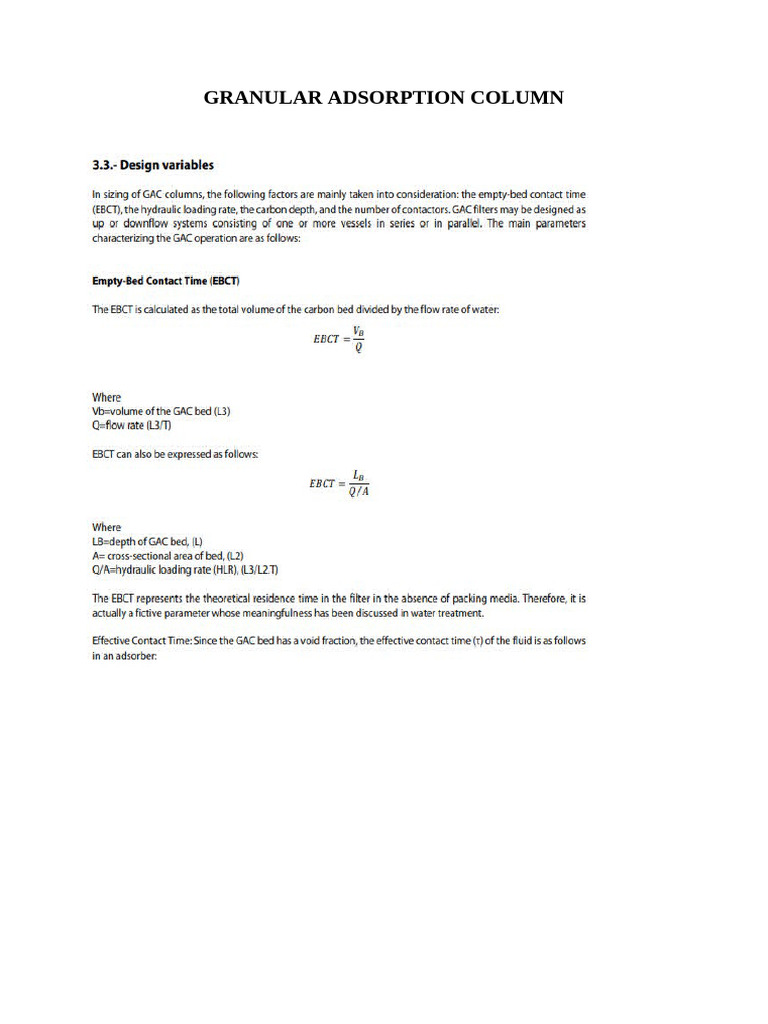 GAC Column DELL Baha | PDF | Porosity | Applied And Interdisciplinary ...