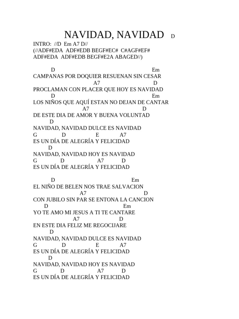 Canción de Navidad: Alegría y Amor | PDF