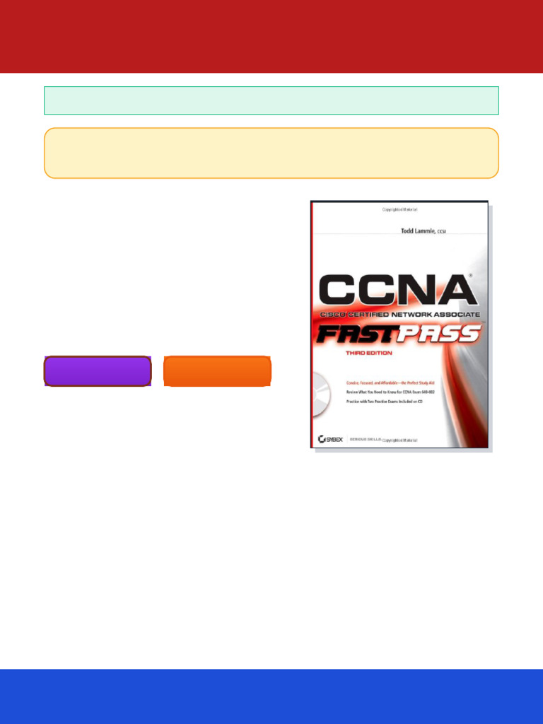 CCNA Cisco Certified Network Associate Fast Pass Third Edition Todd ...