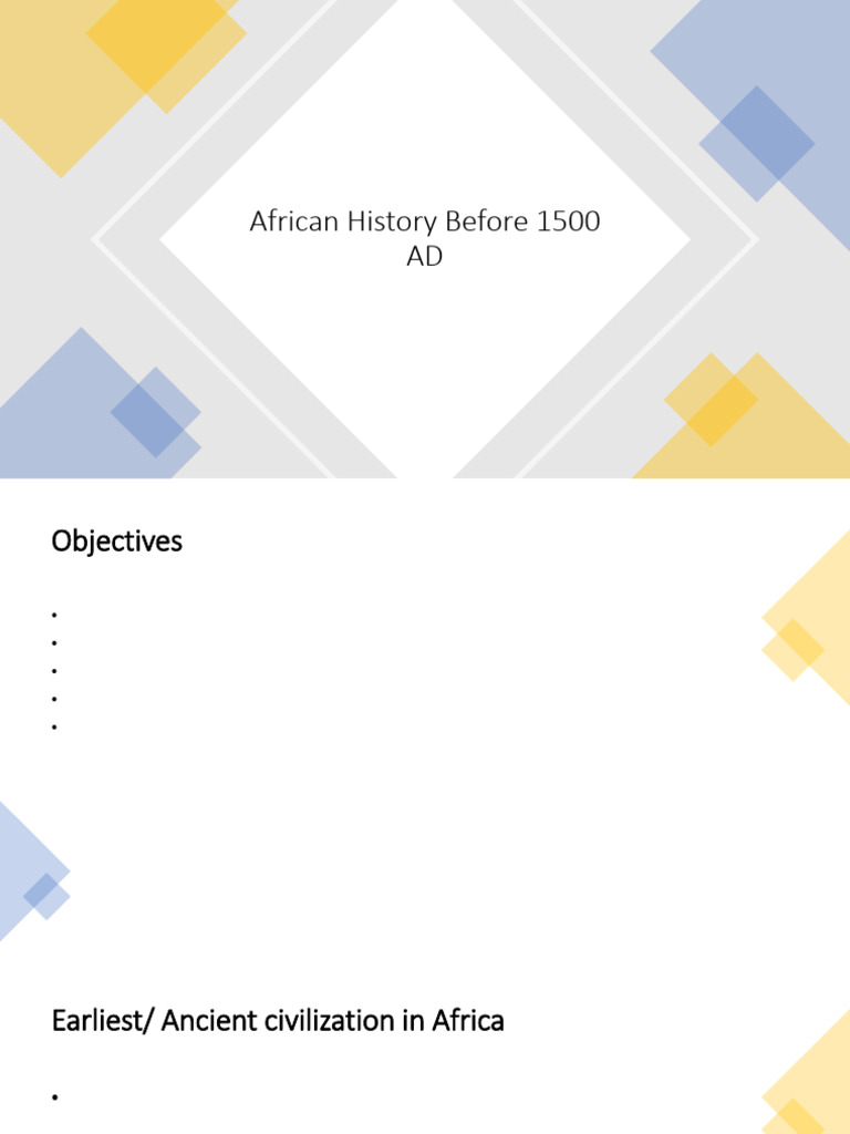 African Civilizations Before 1500 AD | PDF | Africa | Ancient Egypt