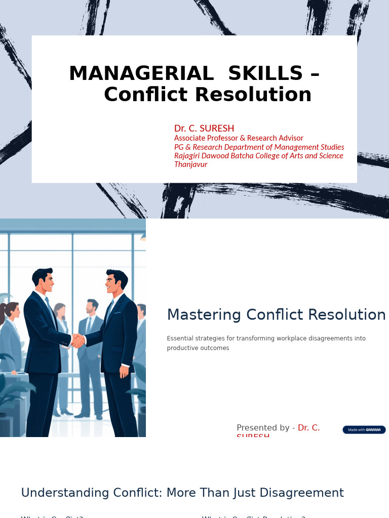 Mastering Workplace Conflict Resolution | PDF | Negotiation | Conflict ...
